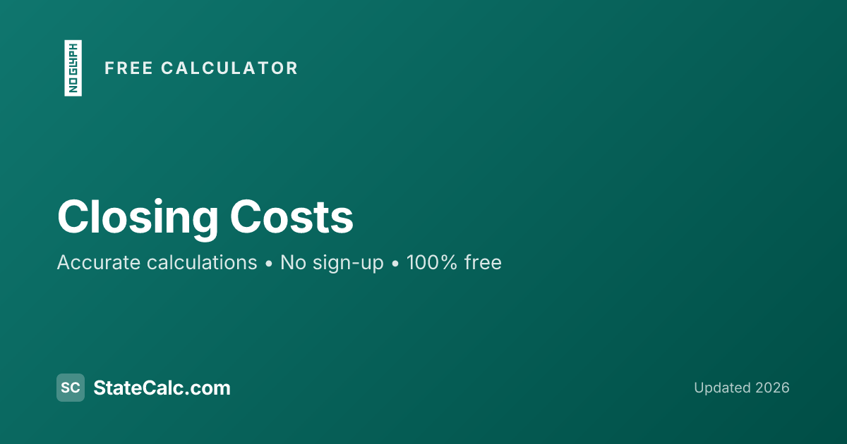 Montana Closing Cost Calculator 2026 | StateCalc