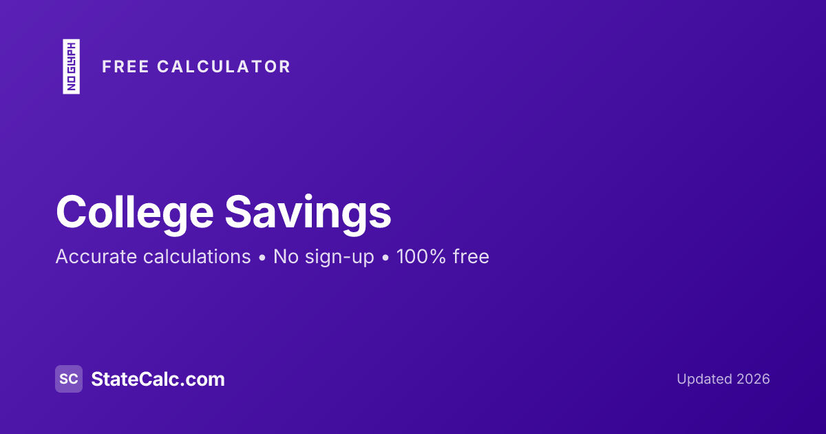 Ohio 529 Plan Calculator 2026 | College Savings & Tax Benefits