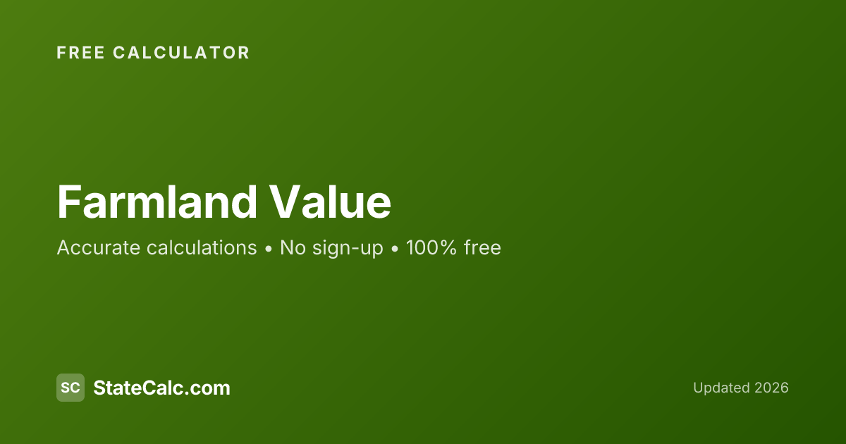 Nevada Farmland Value Calculator – Total Value & Cap Rate