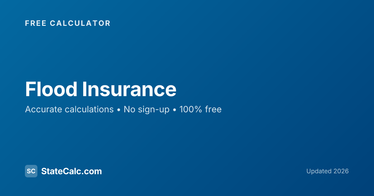Oklahoma Flood Insurance Calculator 2026 | NFIP Cost Estimate