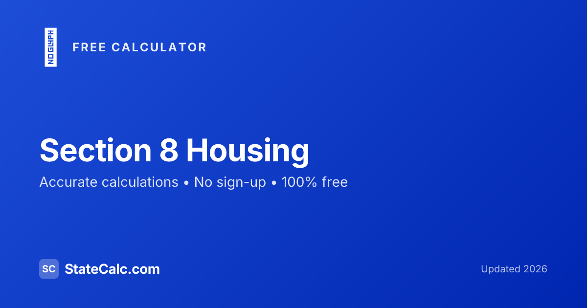 New Mexico Section 8 FMR Calculator 2026 | StateCalc